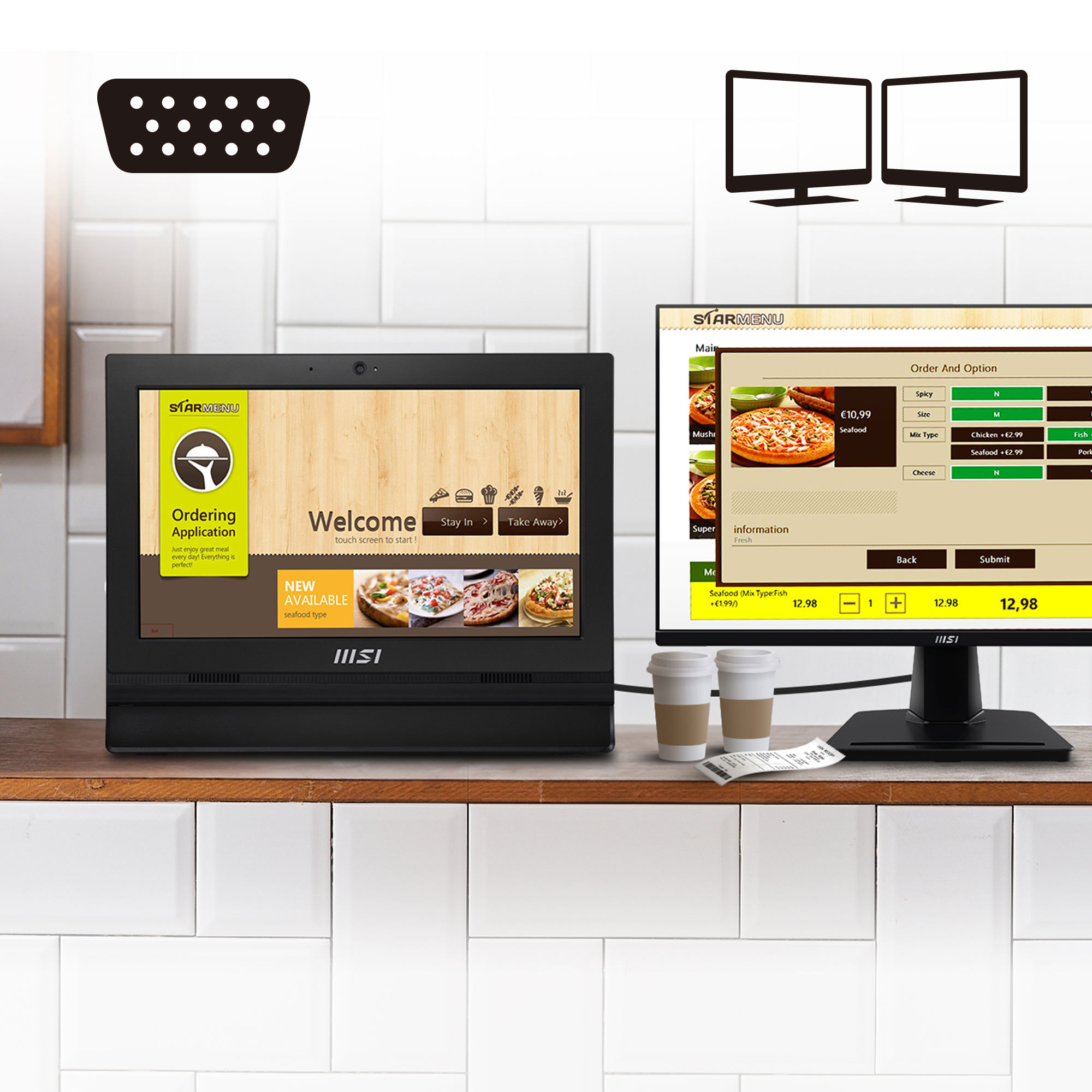 MSI All-in-One Computer PRO AP162T ADL-020US Intel N100 4GB DDR4 128GB PCIe SSD 15.6 ...